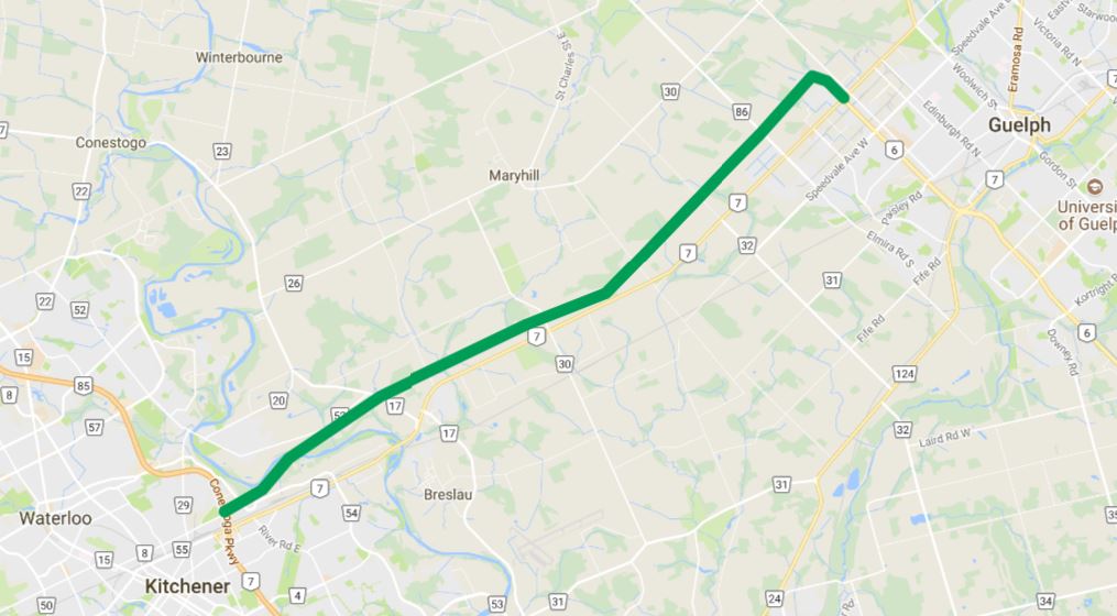 Cycling – Kitchener-Waterloo to Guelph – RideCycleSpin